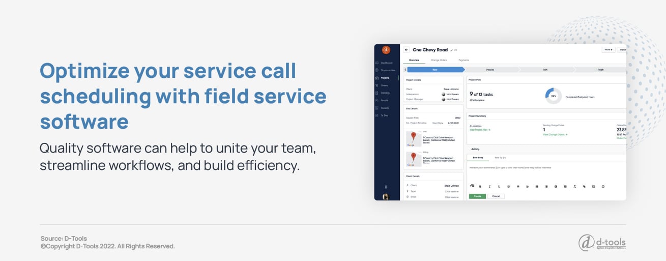How to Schedule Service Calls: 5 Tips | D-Tools