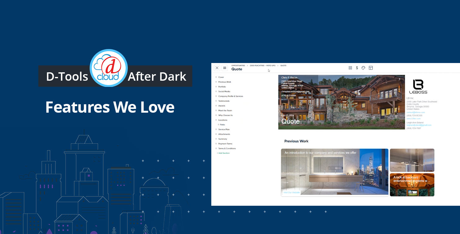D-Tools Cloud After Dark Webinar: Features We Love!